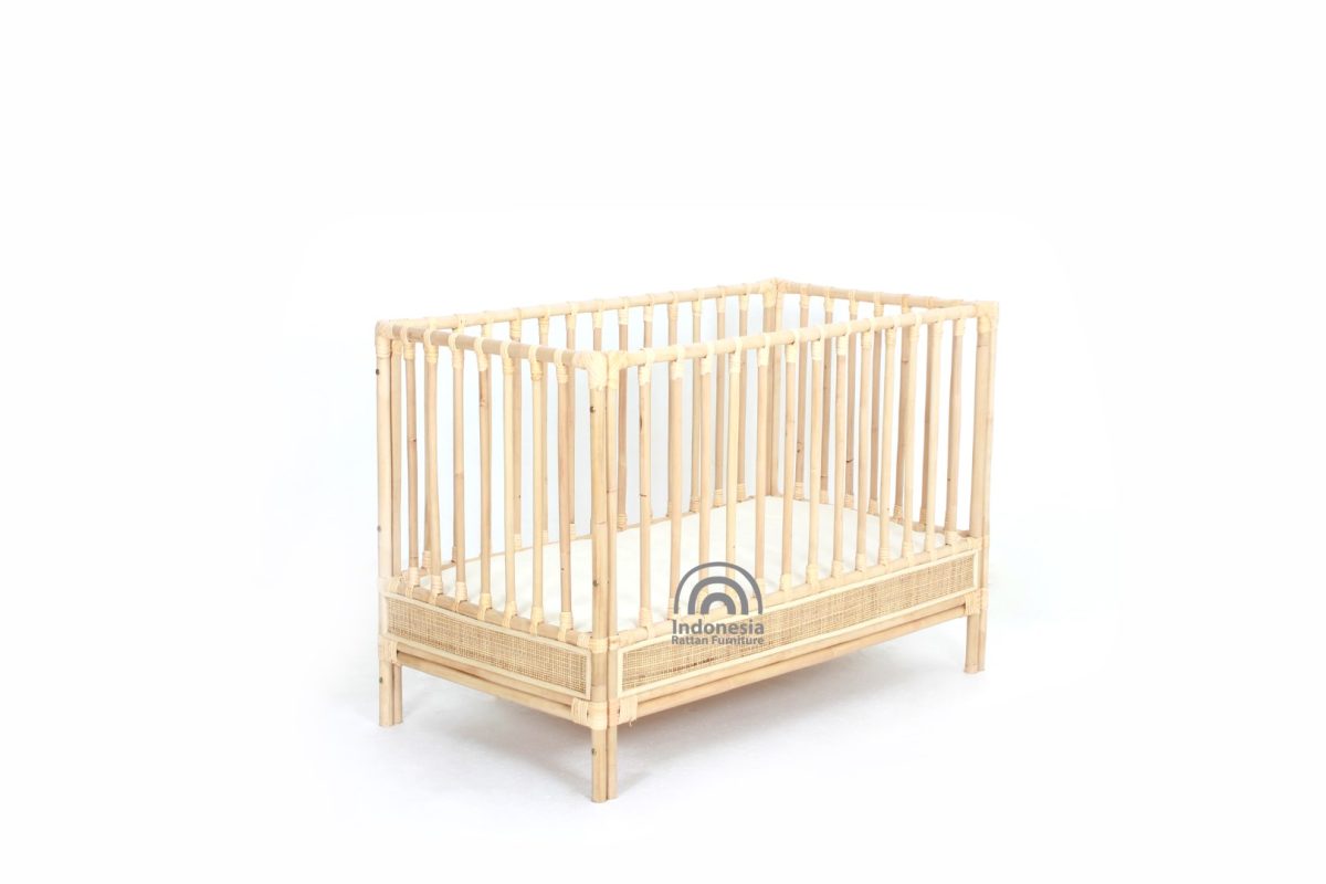 Rattan baby cot Bitna - Indonesia rattan kids furniture wholesale | Toys