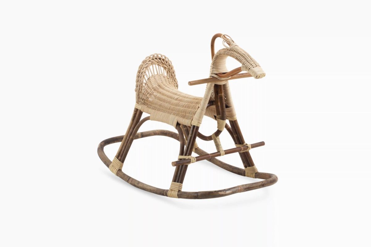 Eagle rattan rocking horse - Indonesia rattan kids baby furniture
